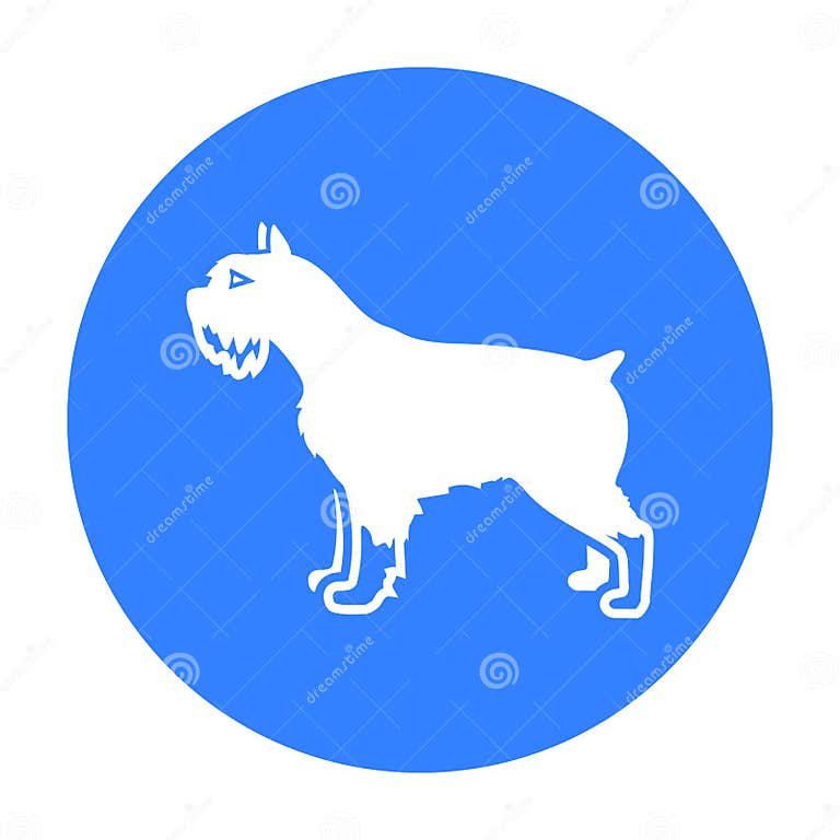 Schnauzer Vector Icon in Black Style for Web Stock Vector ...