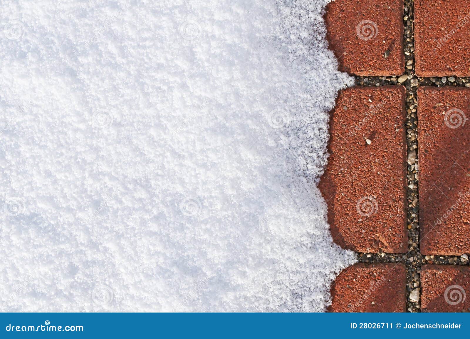 Schnee mit rotem Boden stockbild. Bild von wetter, richtlinie - 28026711