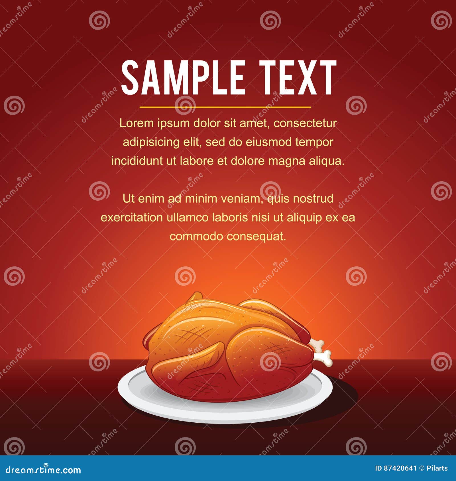 Schnellimbiss-Vektor-Hintergrund-Schablone Fried Chicken Vektor ...