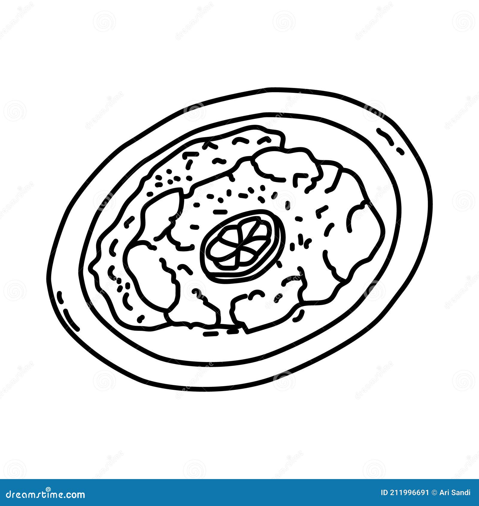 Schnitzel Icon. Doodle Hand Drawn or Outline Icon Style Stock Vector ...