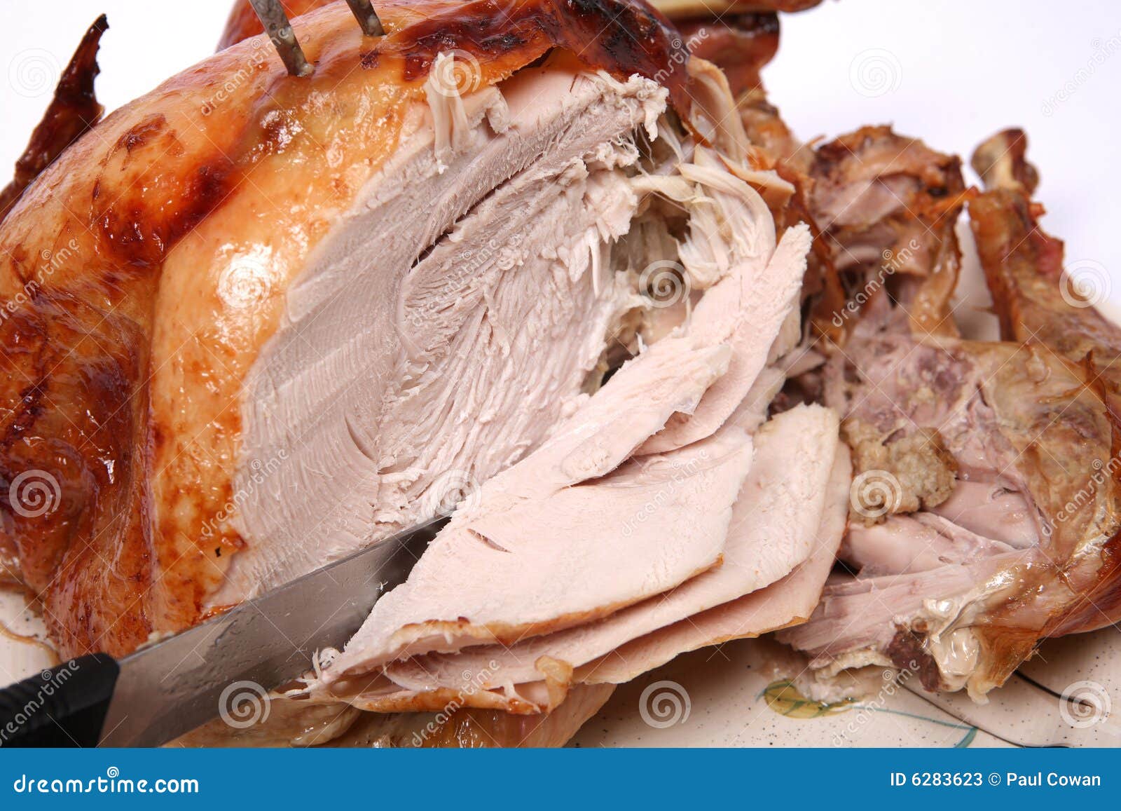 Schnitzen Von Truthahnbrust 5633 Stockbild - Bild von geflügel ...