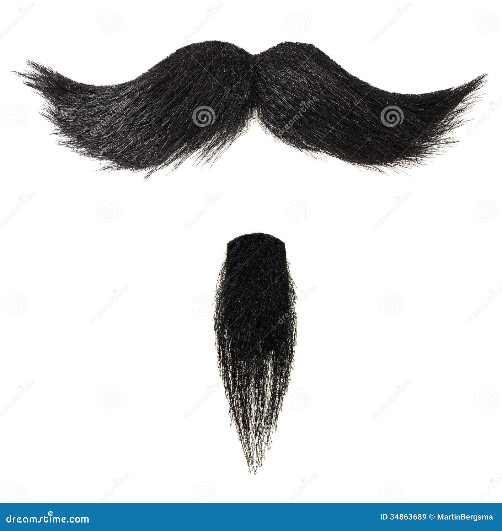 Schnurrbart- Und Spitzbartbart Lokalisiert Auf Weiß Stockbild - Bild ...