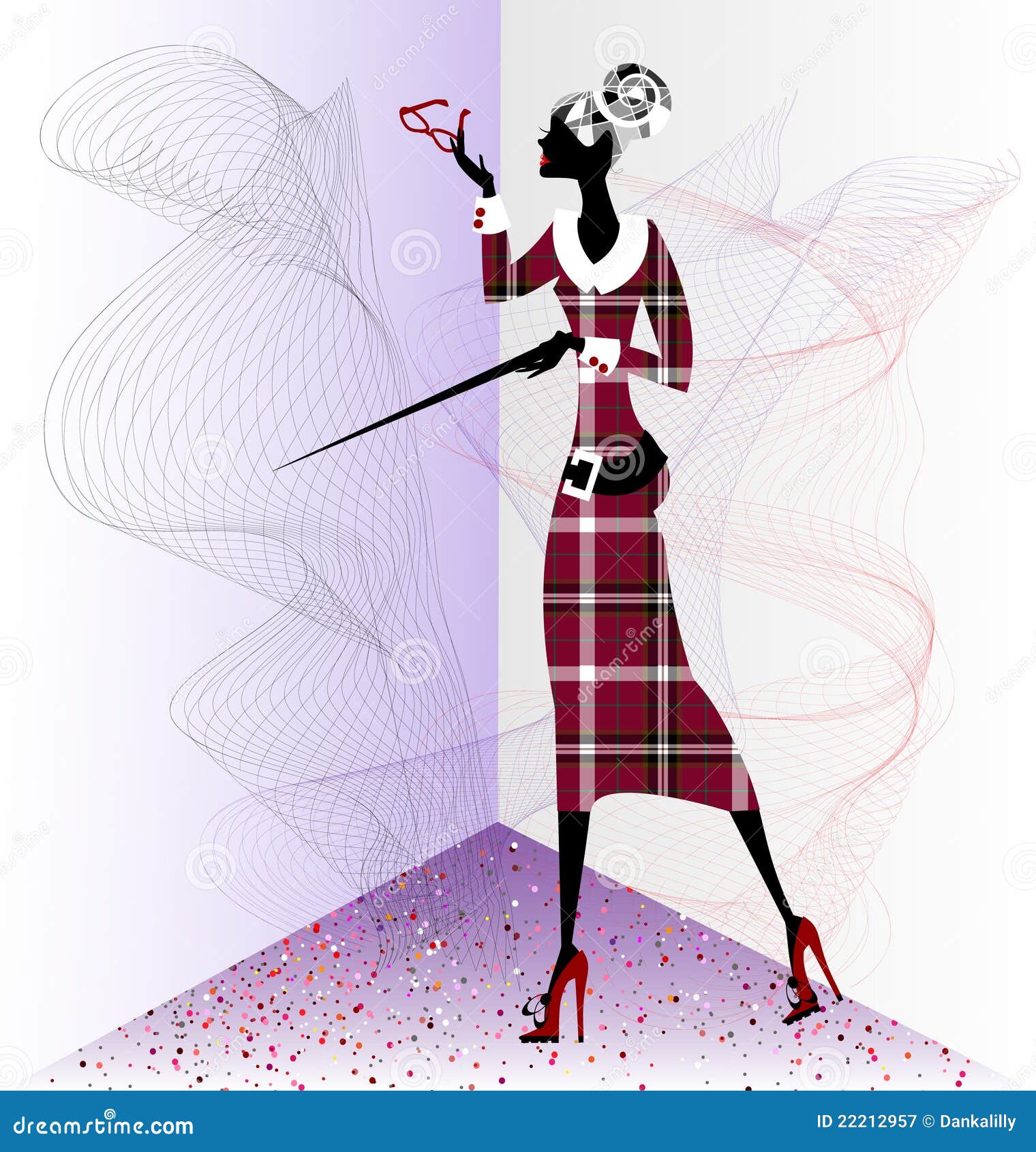 Scholar girl stock vector. Illustration of allure, drawing - 22212957