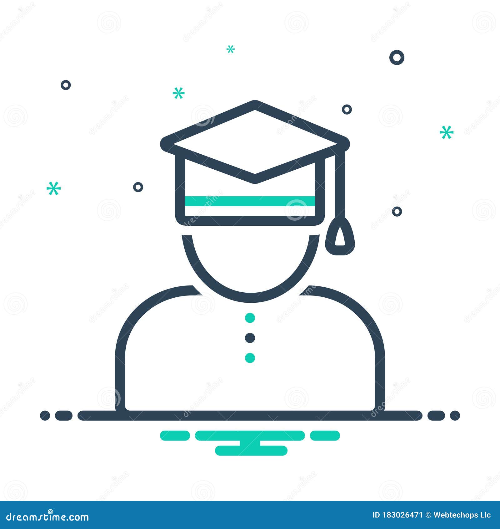 Mix Icon for Scholar, Academic and Learnedperson Stock Vector ...