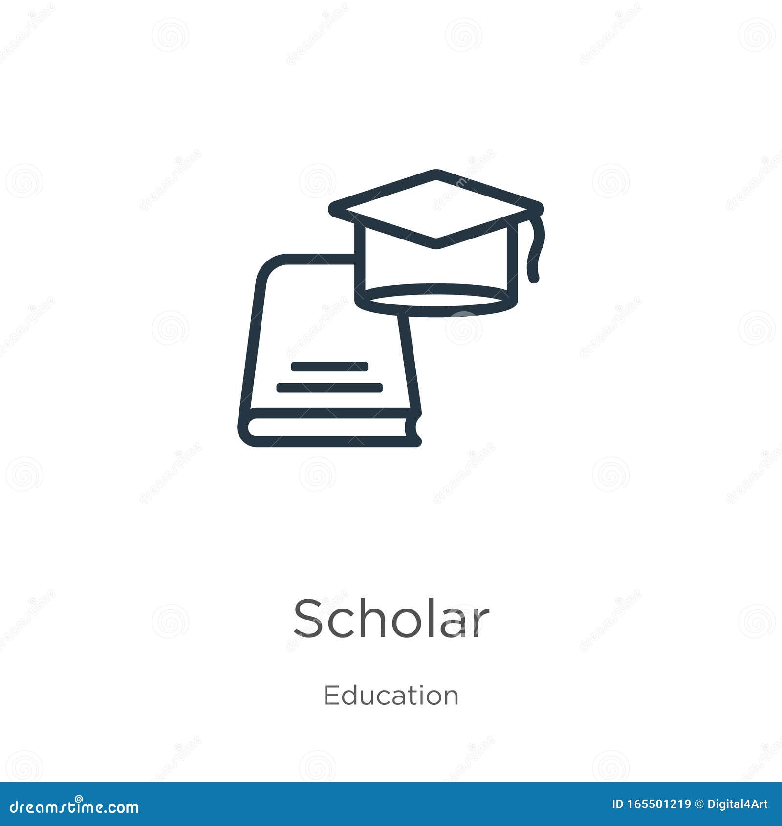 Scholar Icon On White Background. Simple Element Illustration From ...