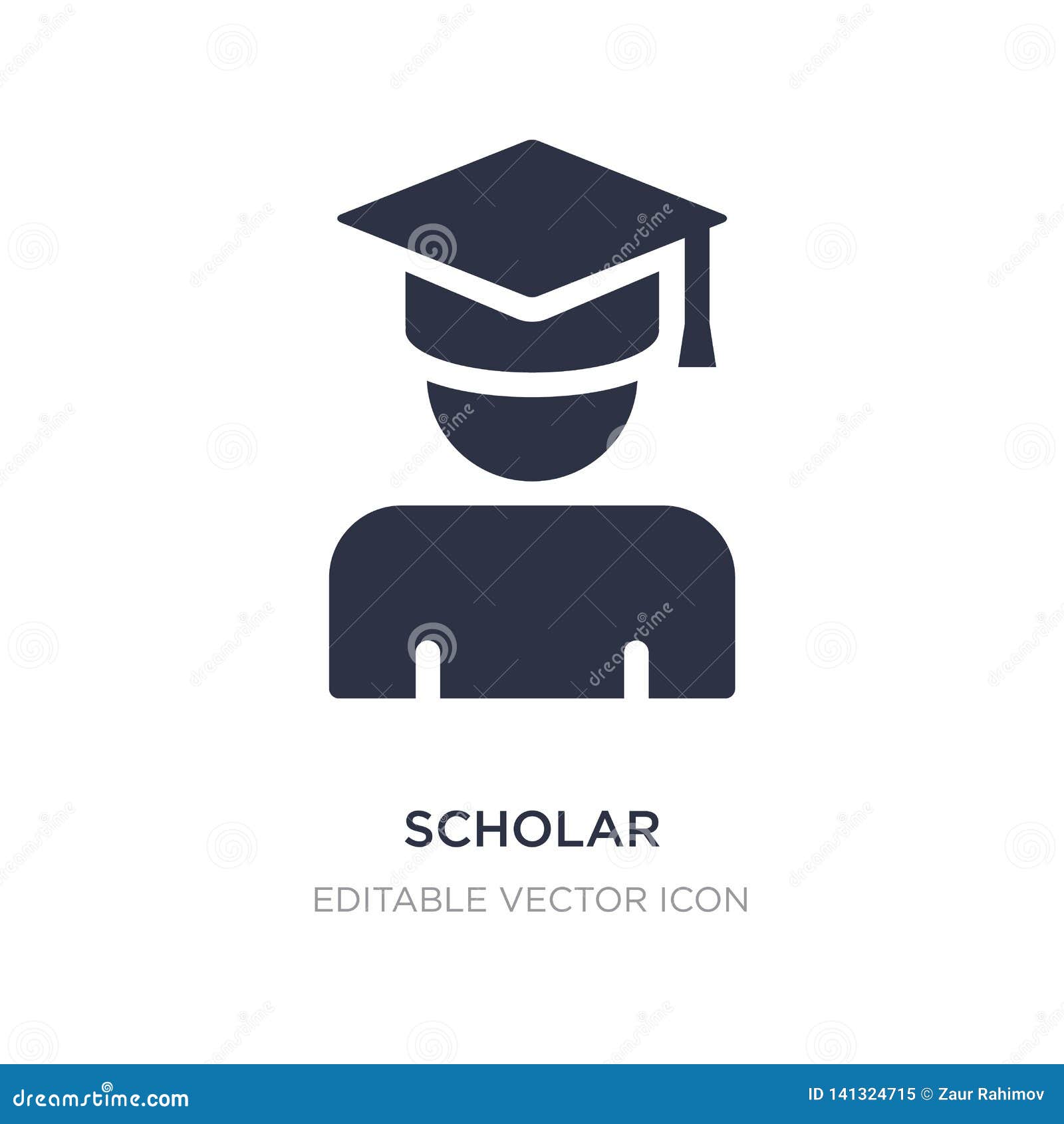 Scholar Icon On White Background. Simple Element Illustration From ...