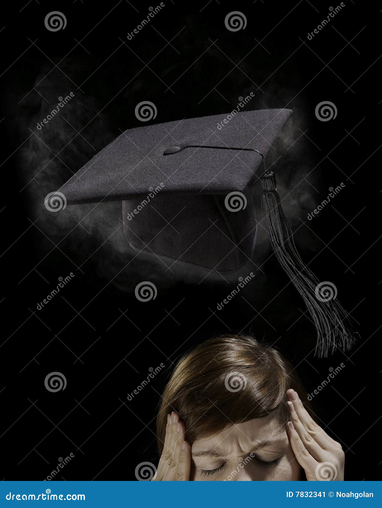 Scholarly woman thinking stock image. Image of prestigious - 7832341