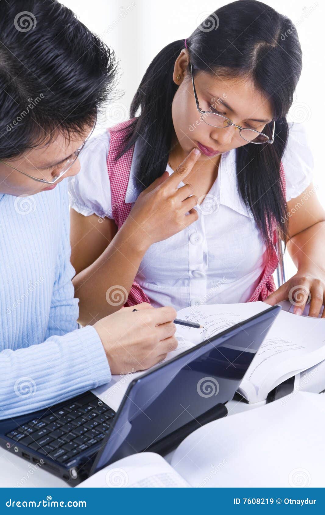 Scholars studying stock image. Image of happy, education - 7608219