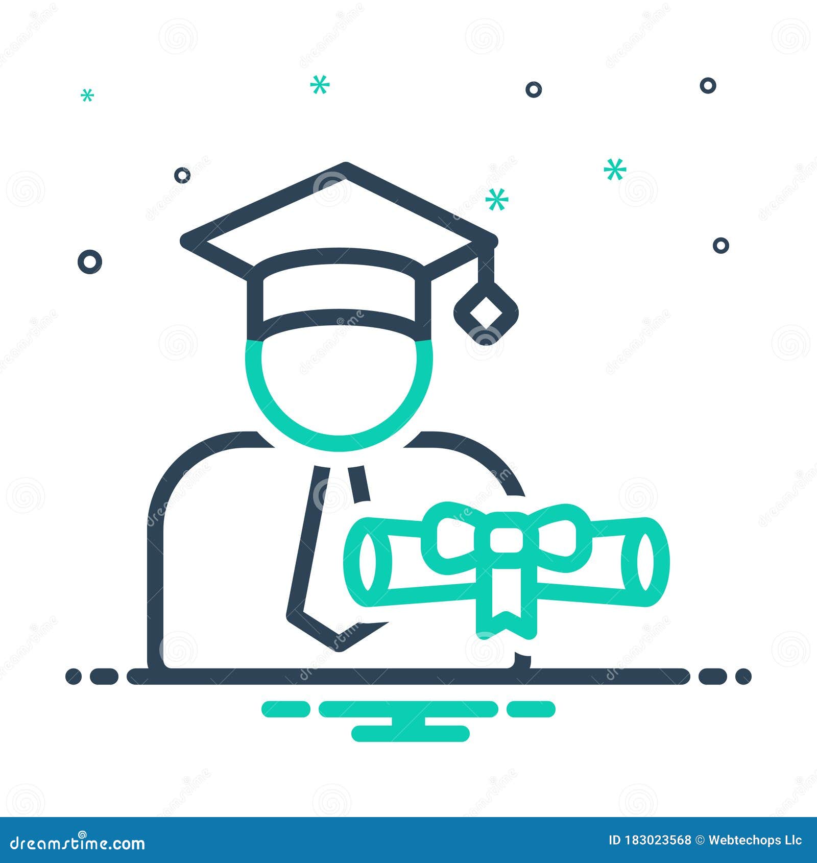 Mix Icon for Scholarship, Student and Money Stock Vector - Illustration ...