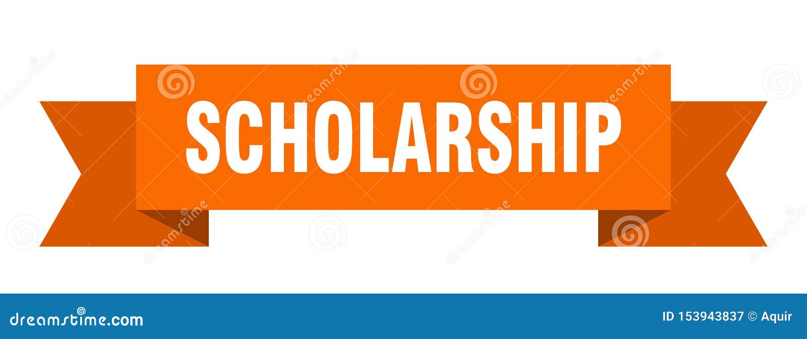 Scholarship ribbon. stock vector. Illustration of graphic - 153943837