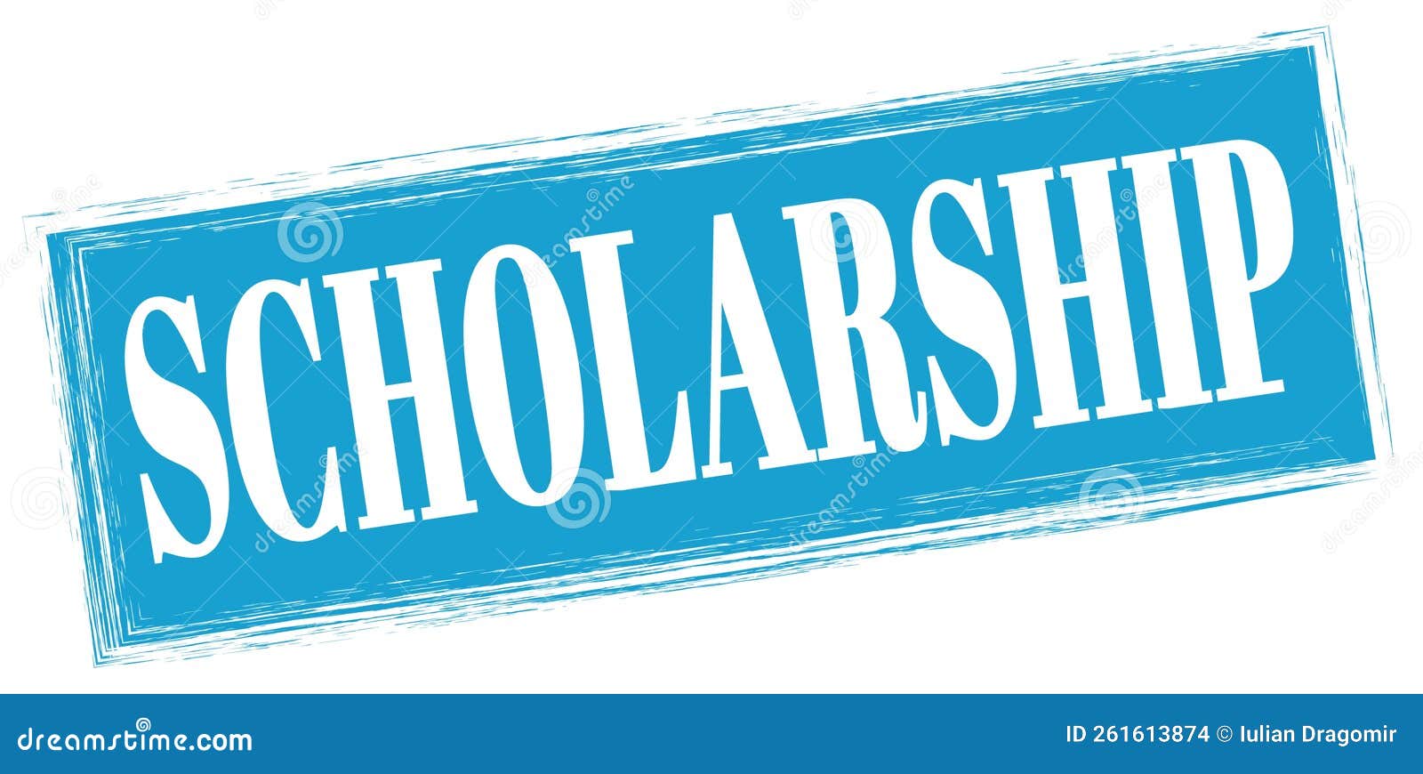 SCHOLARSHIP Text Written on Blue Stamp Sign Stock Illustration ...