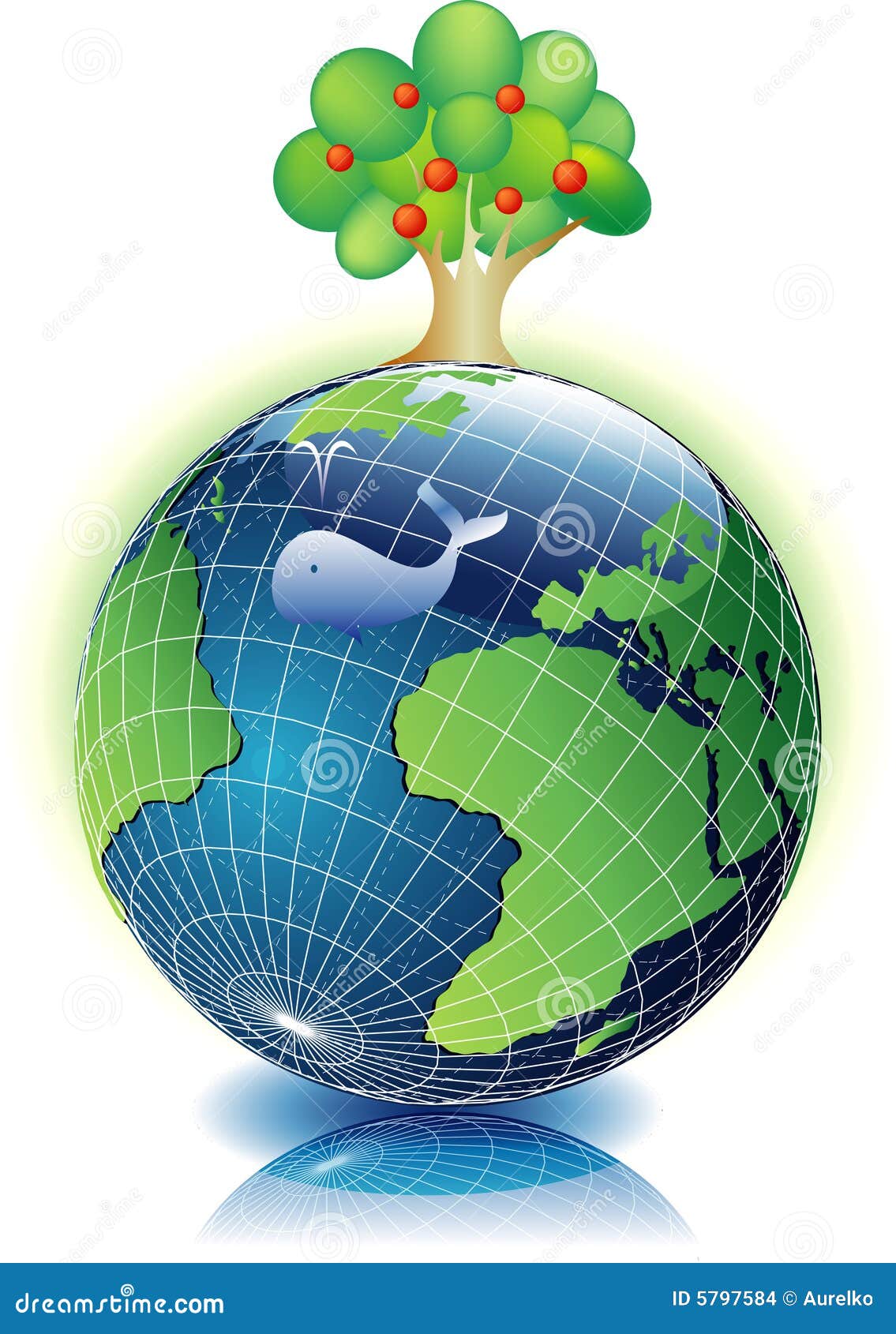 Schone aarde vector illustratie. Illustration of installatie - 5797584