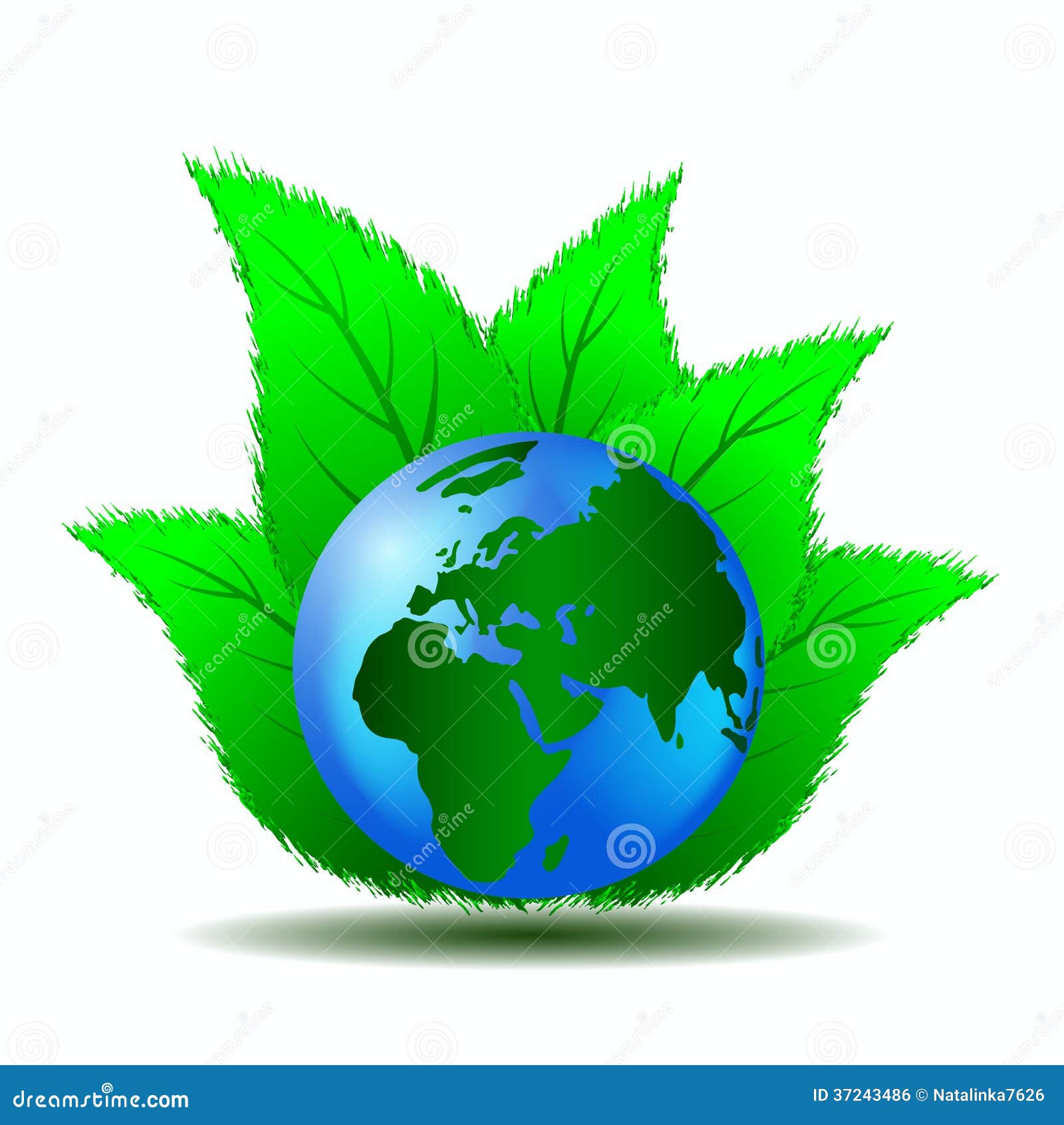 Schone groene wereld vector illustratie. Illustration of milieu - 37243486