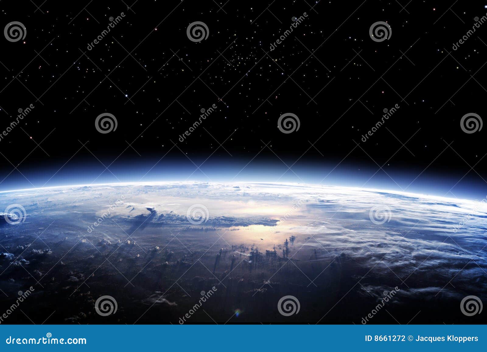 Schone Horizon Van Aarde Van Ruimte Stock Illustratie - Illustration of ...