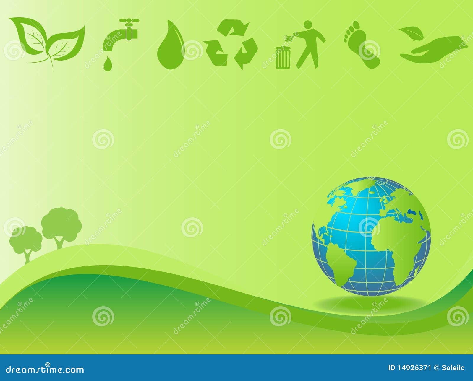 Schone milieu en aarde vector illustratie. Illustration of heuvels ...