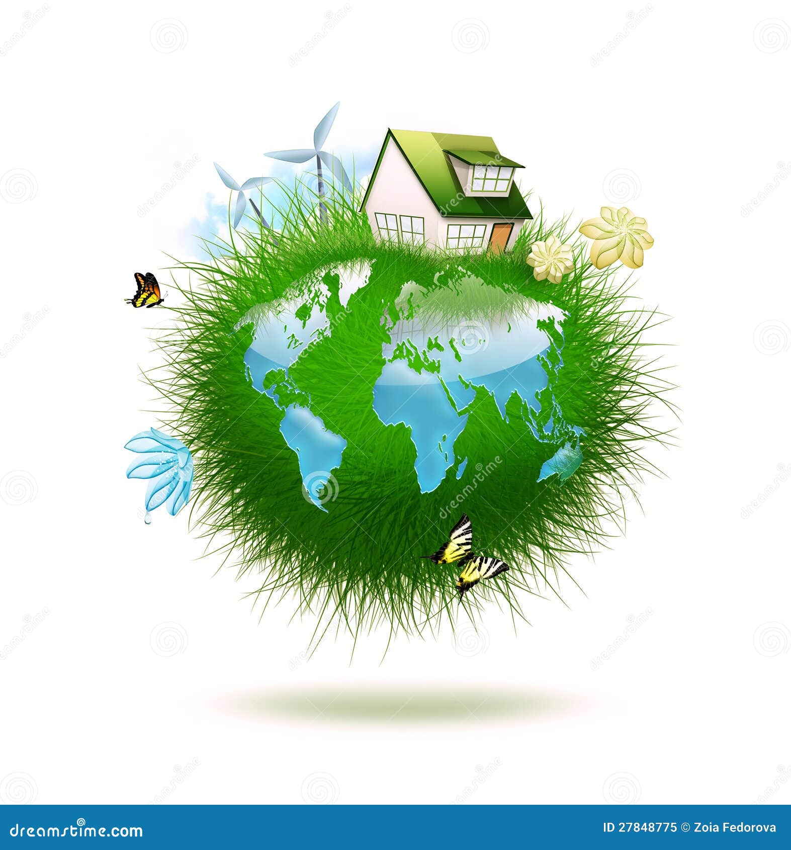 Schone wereld stock illustratie. Illustration of gazon - 27848775