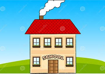 School stock vector. Illustration of editable, roof, institution - 10482975