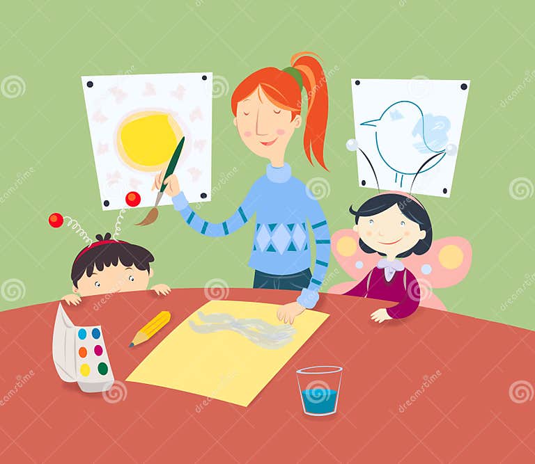School stock illustration. Illustration of primary, drawing - 9346318