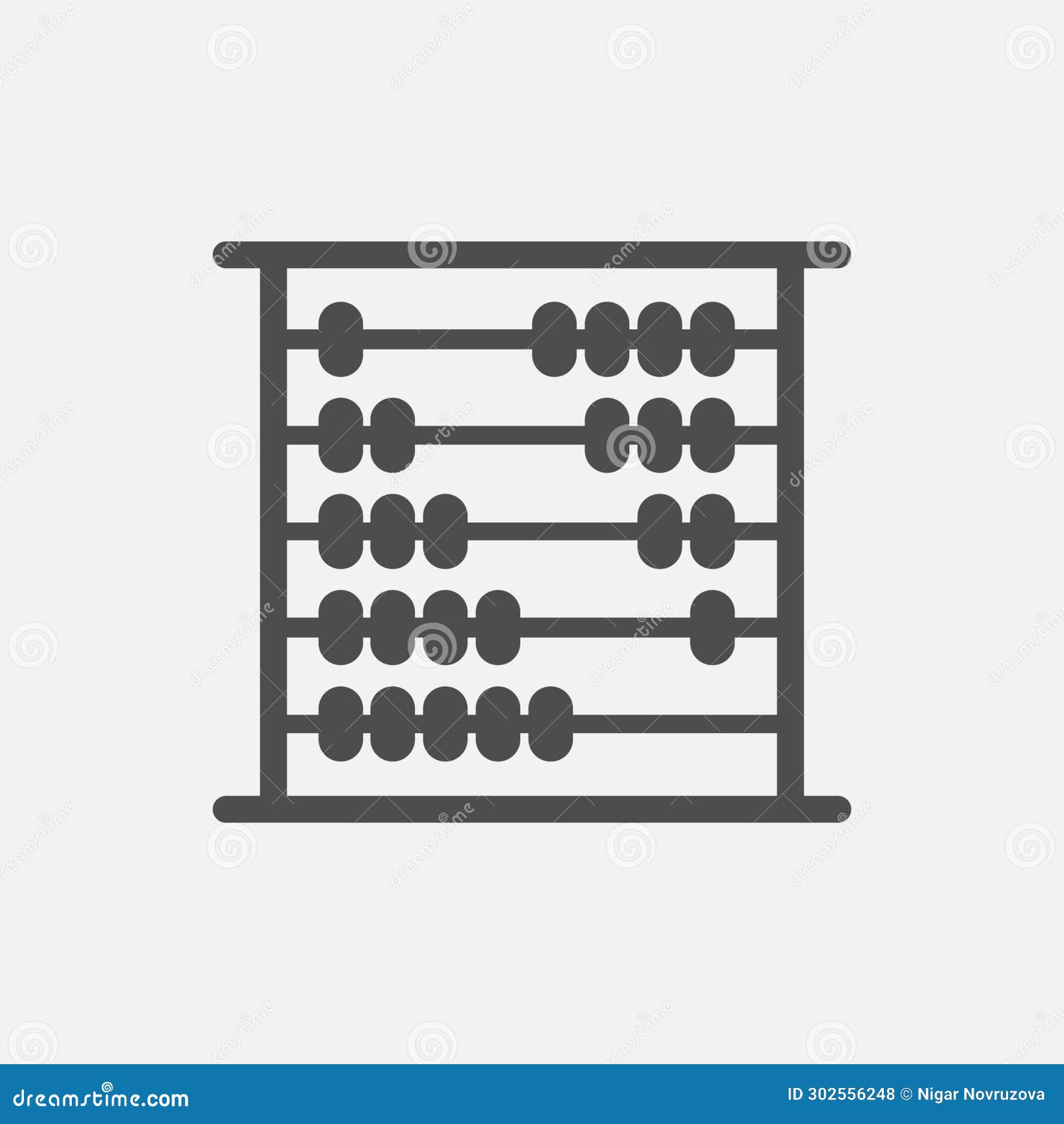 School Abacus Vector Icon. Math, Education Symbol Vector Design ...