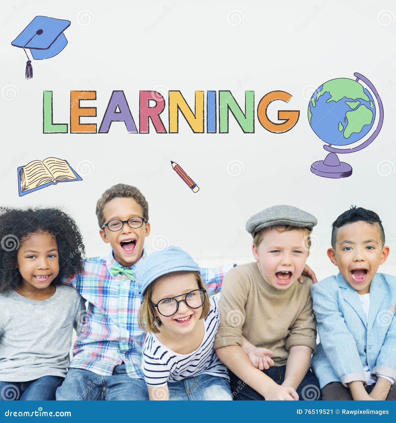 School Academic Learning Kids Graphic Concept Stock Image - Image of ...