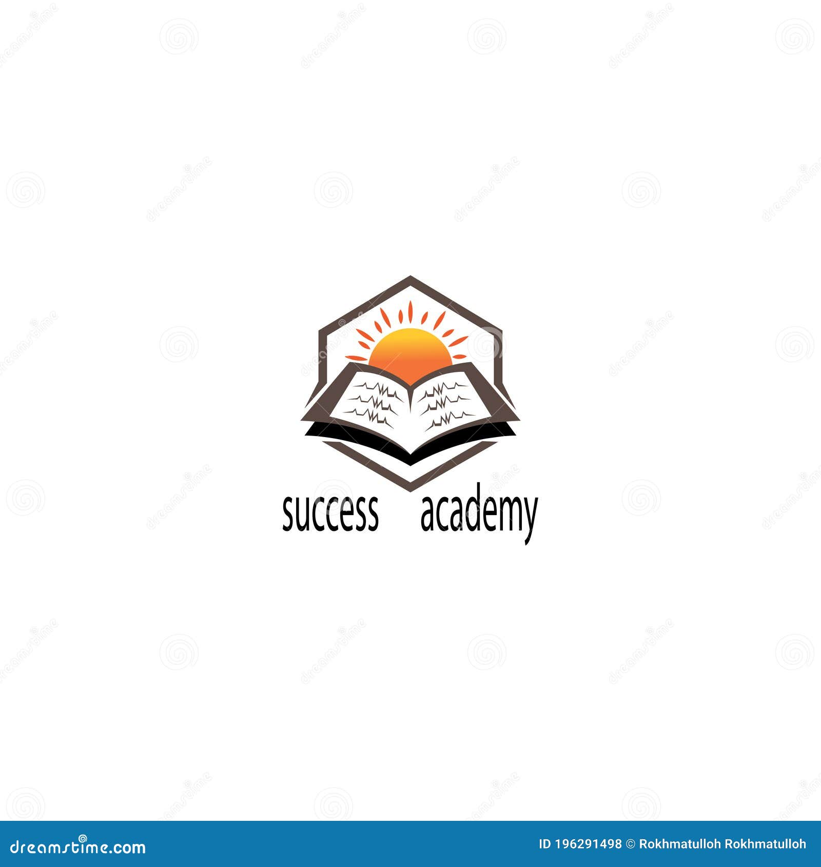 School Academy Logos, Book Illustrations, Sun, Colors. Vector Template ...