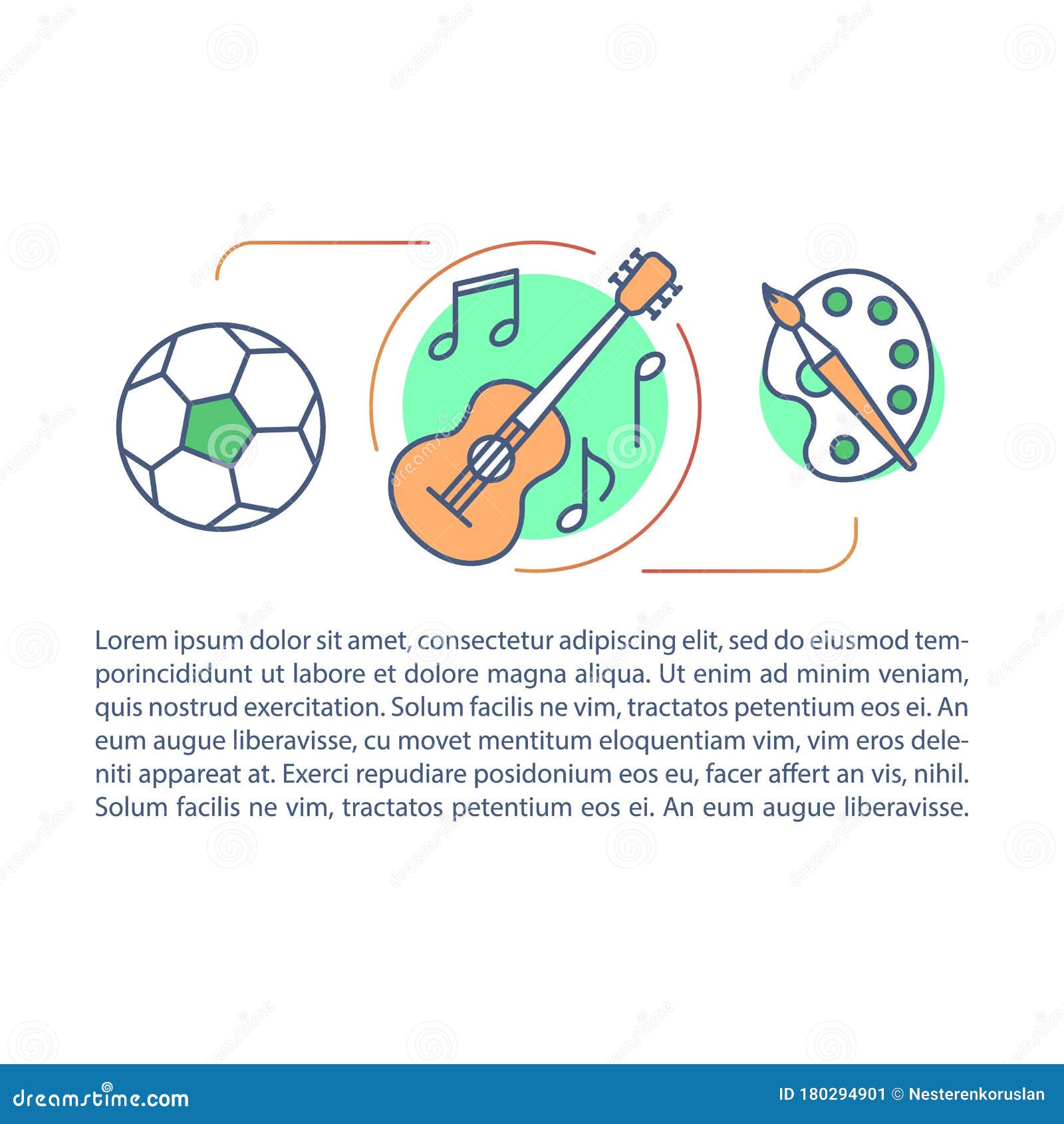 After School Activity, Hobby Article Page Vector Template. Brochure ...