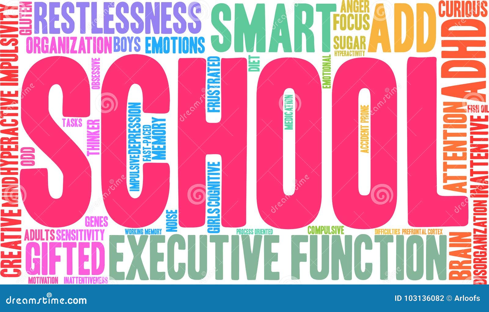 School Word Cloud stock illustration. Illustration of disorganized ...