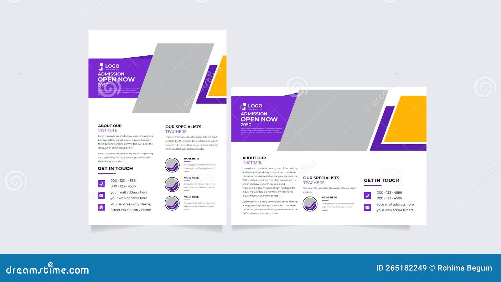 School Admission Flyer Template Design, Education Flyer Design, Four ...