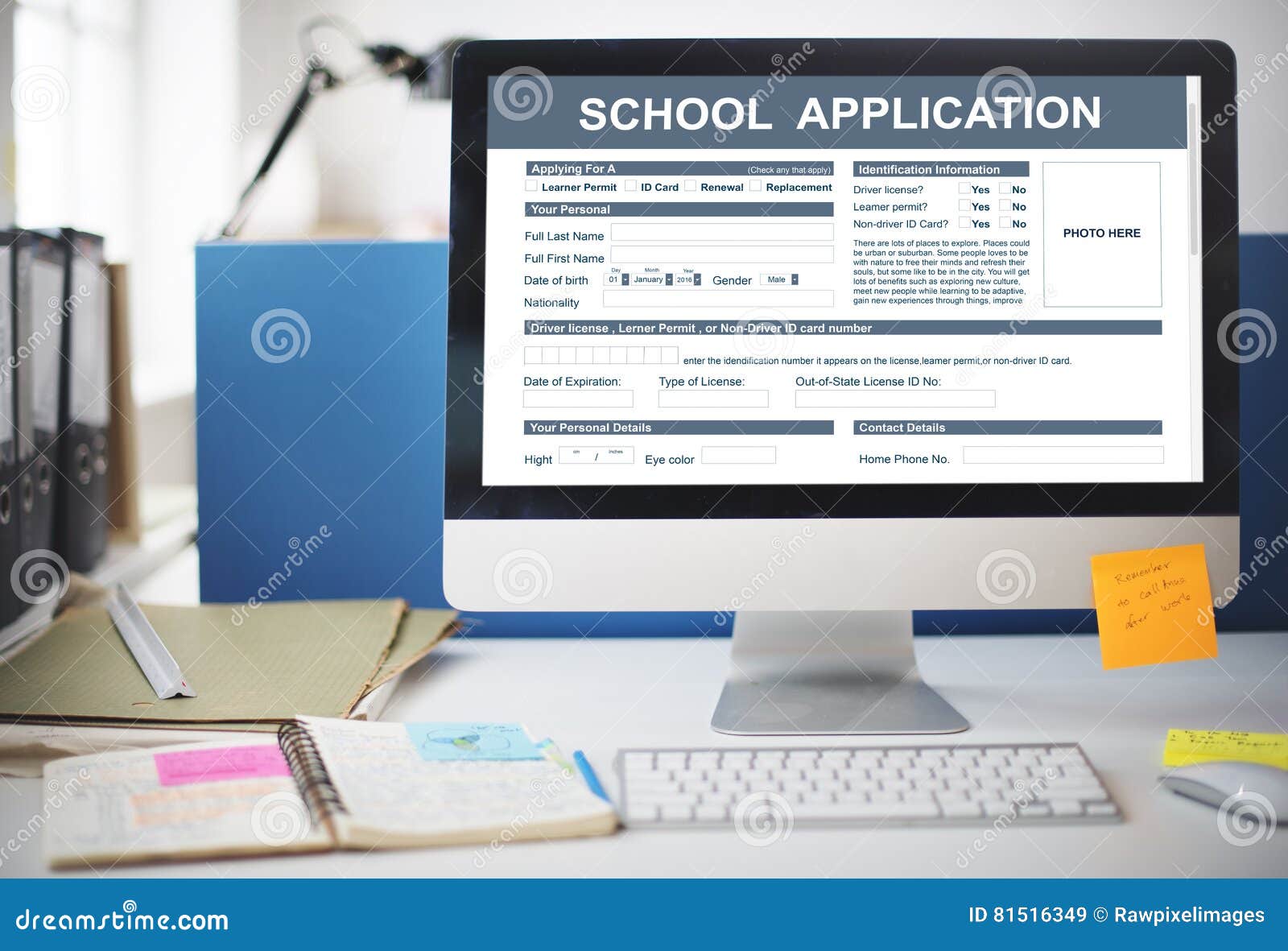 School Application Form Academic Concept Stock Image - Image of people ...