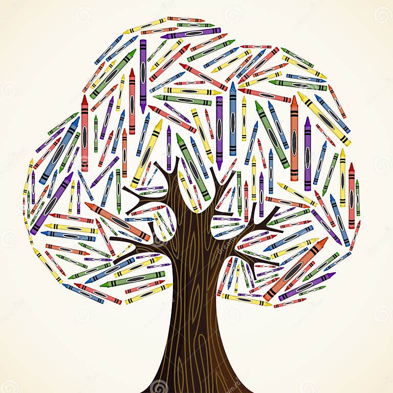 School Art Education Concept Tree Stock Vector - Illustration of help ...