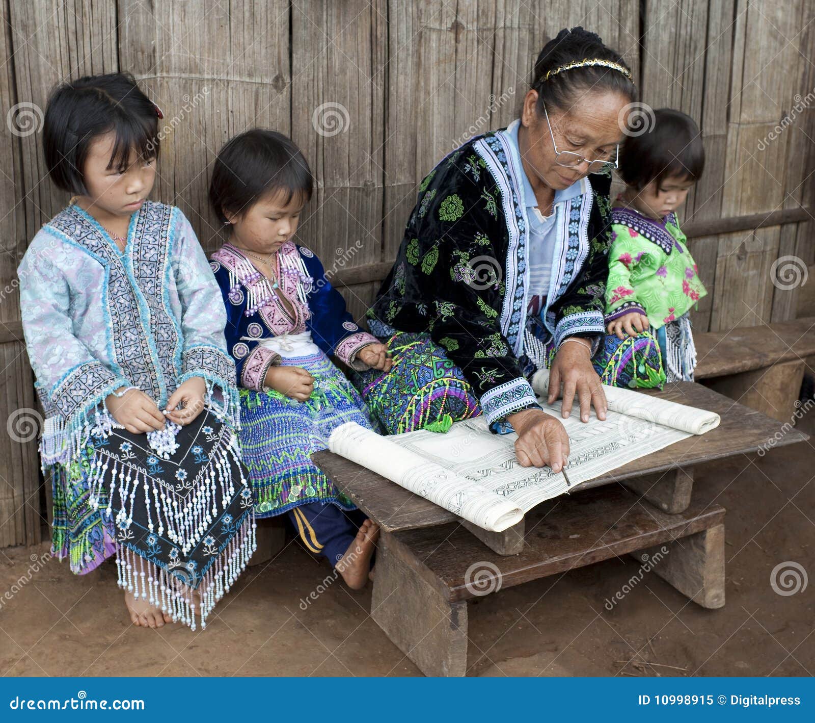 School in Asia, Lessons with Ethnic Group Meo Stock Image - Image of ...