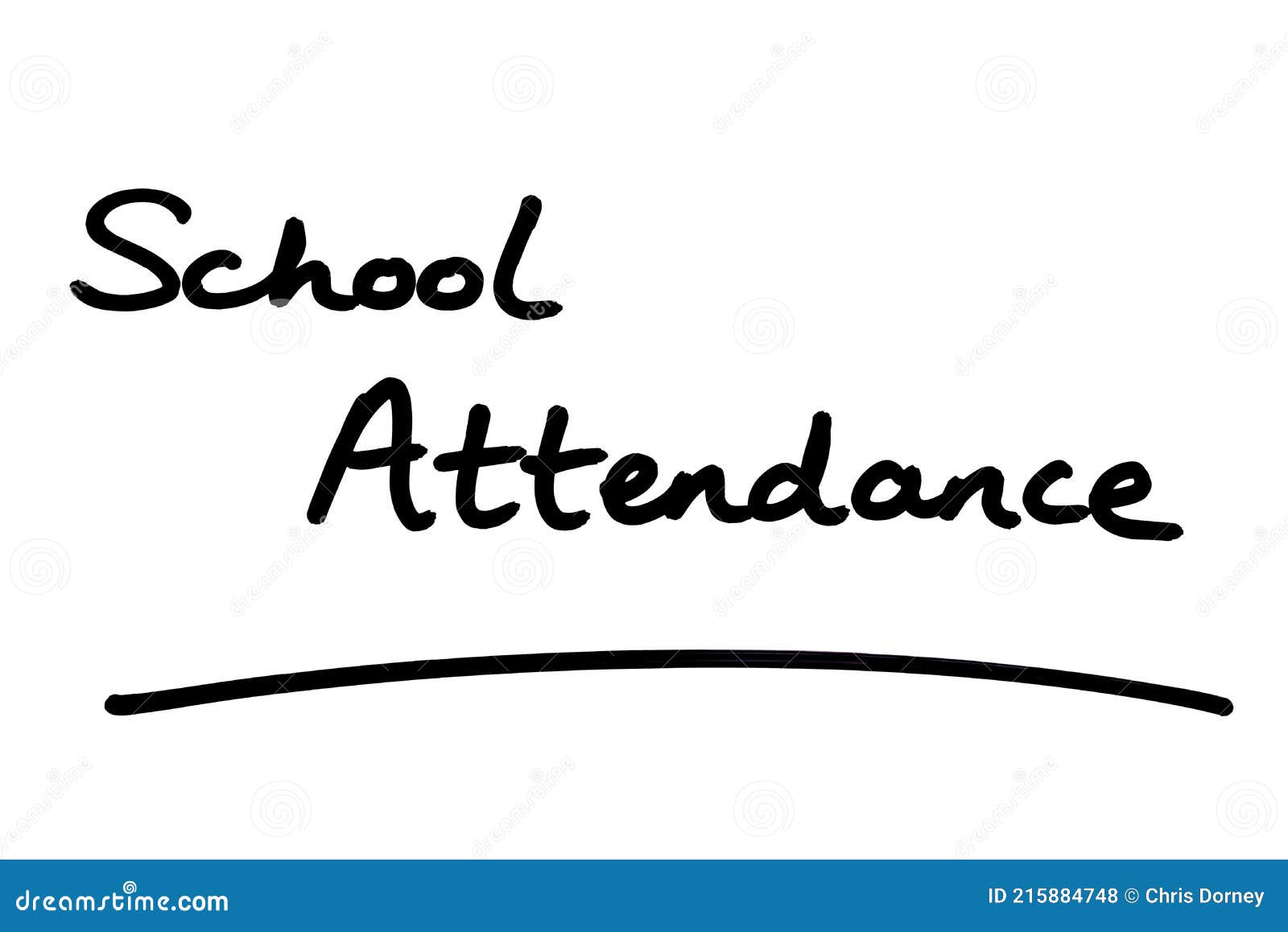 School Attendance stock illustration. Illustration of phrase - 215884748