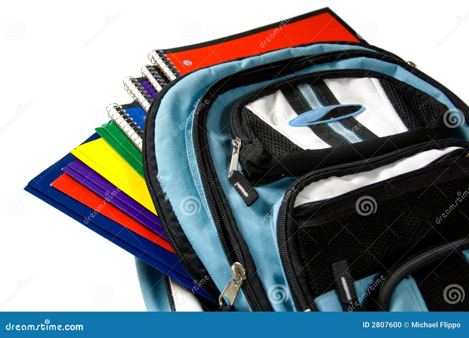 School Back Pack stock photo. Image of homework, spirals - 2807600