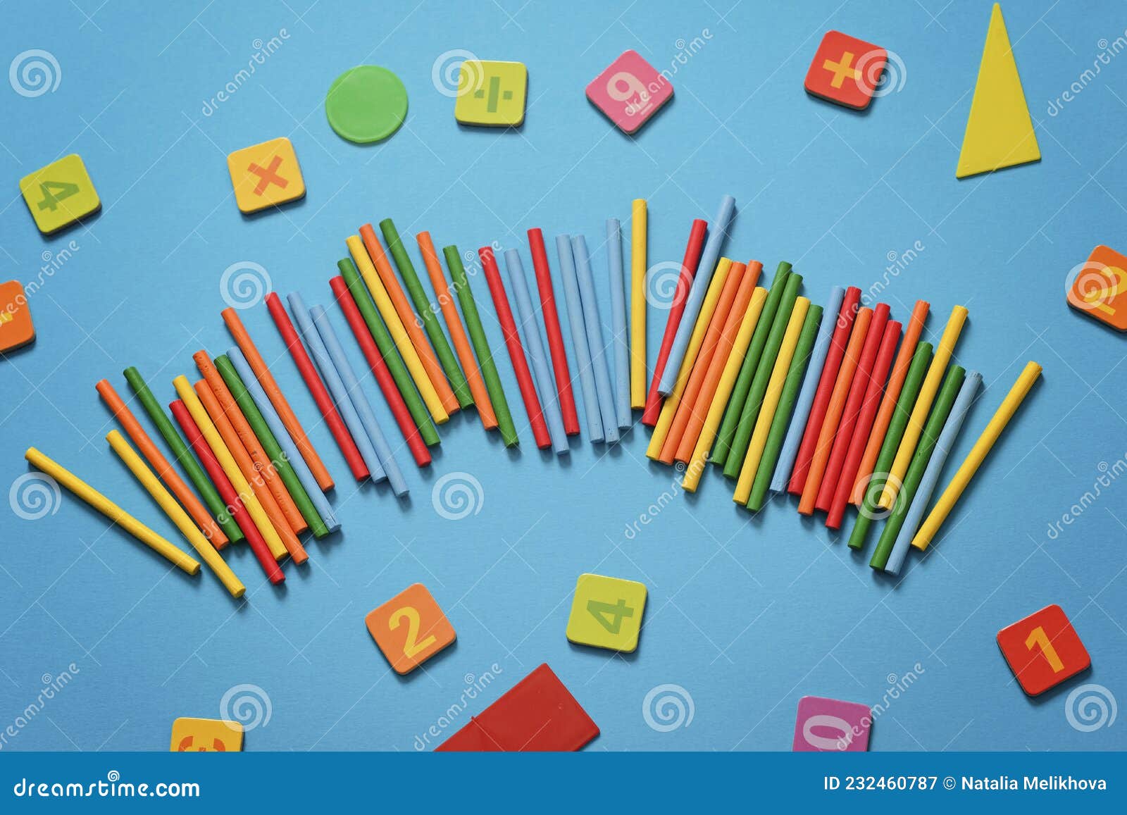 Counting Sticks Ordered To Form A Descending Bar Chart Royalty-Free ...