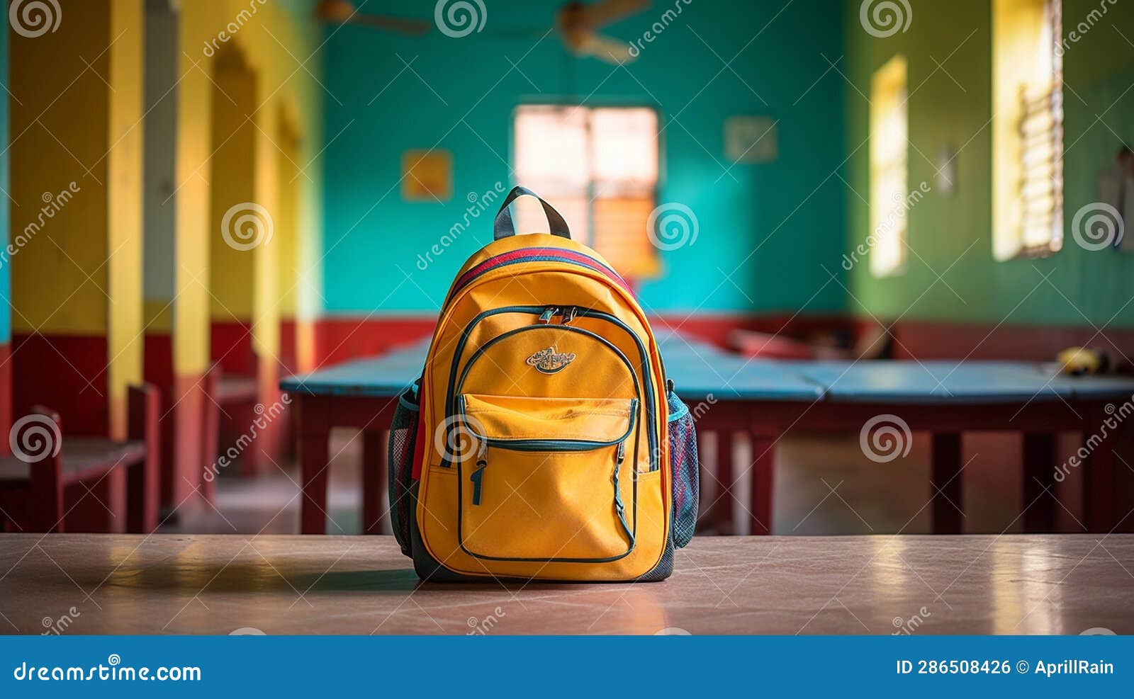 School Backpack Assembled for the Beginning of the School Year Stock ...