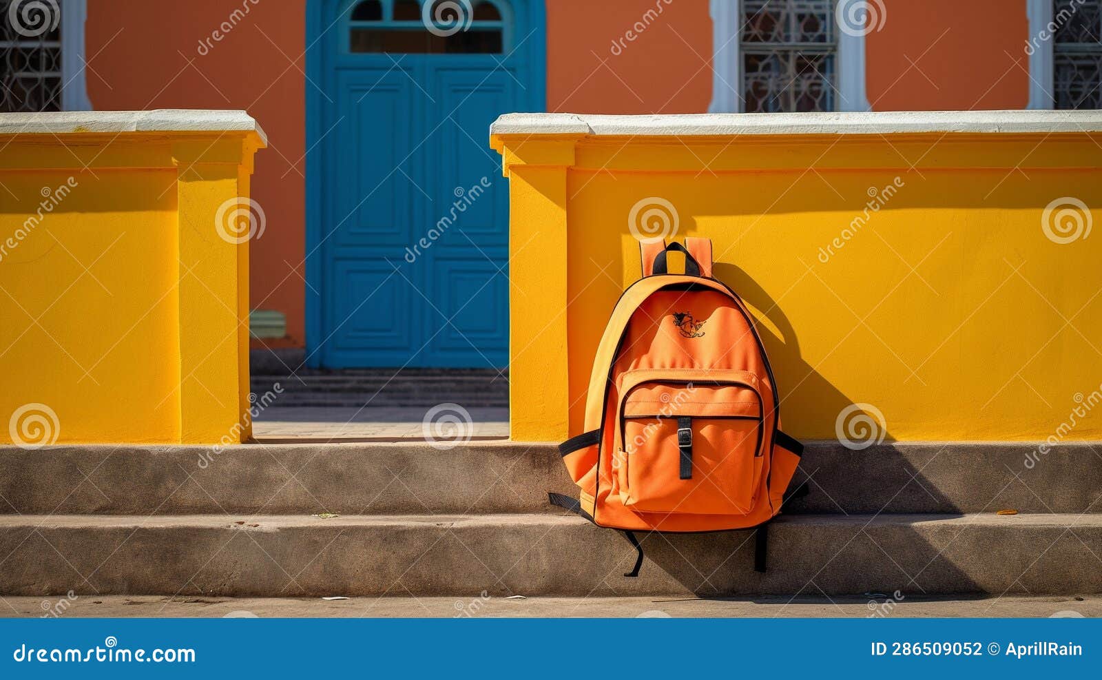 School Backpack Assembled for the Beginning of the School Year Stock ...