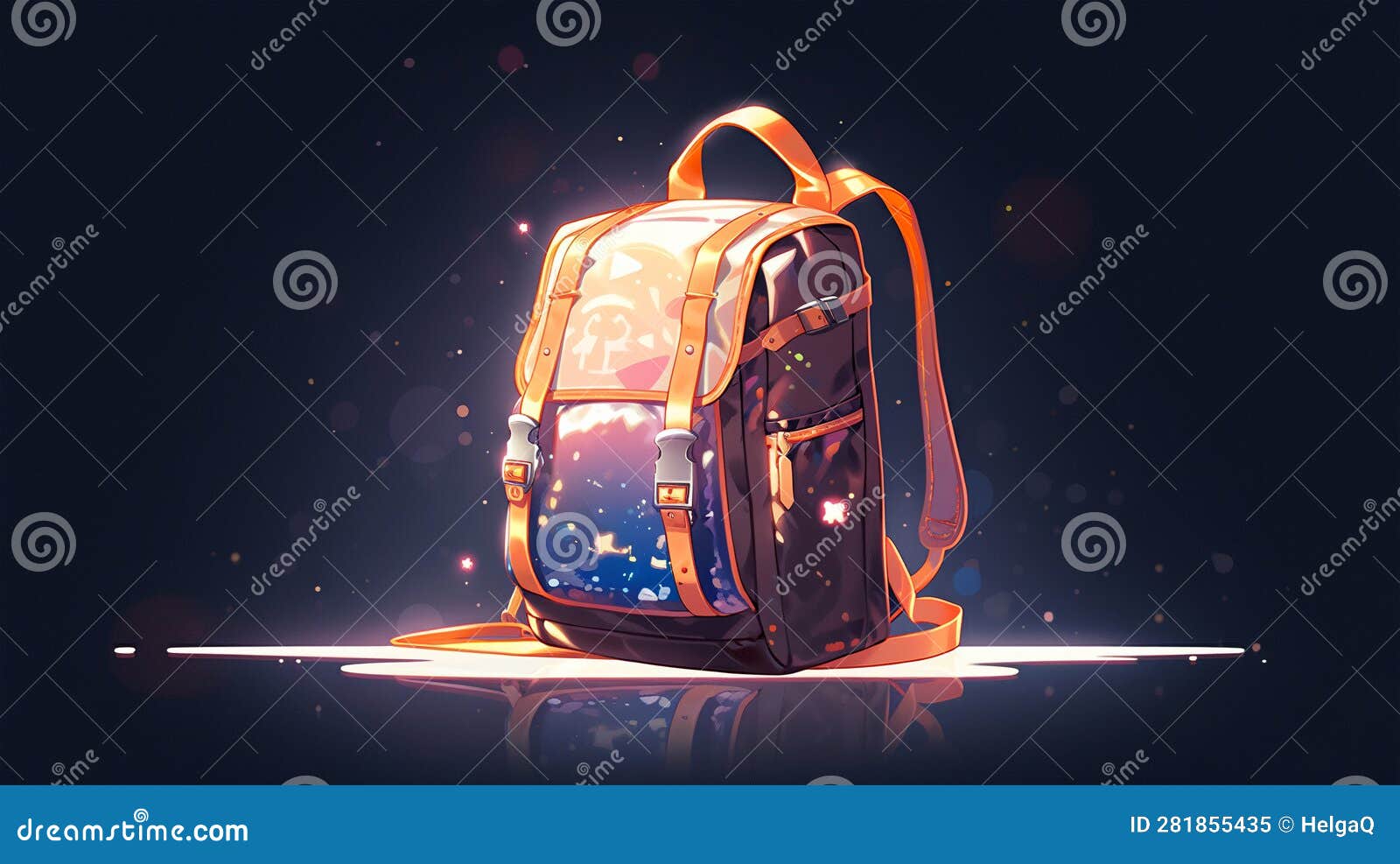 Drawing of School Satchel, Backpack for Books and Textbooks, School ...