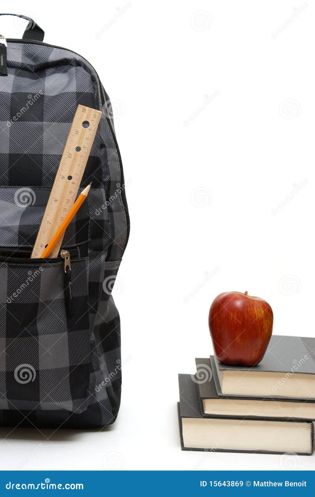 School Backpack and Books stock image. Image of preschool - 15643869