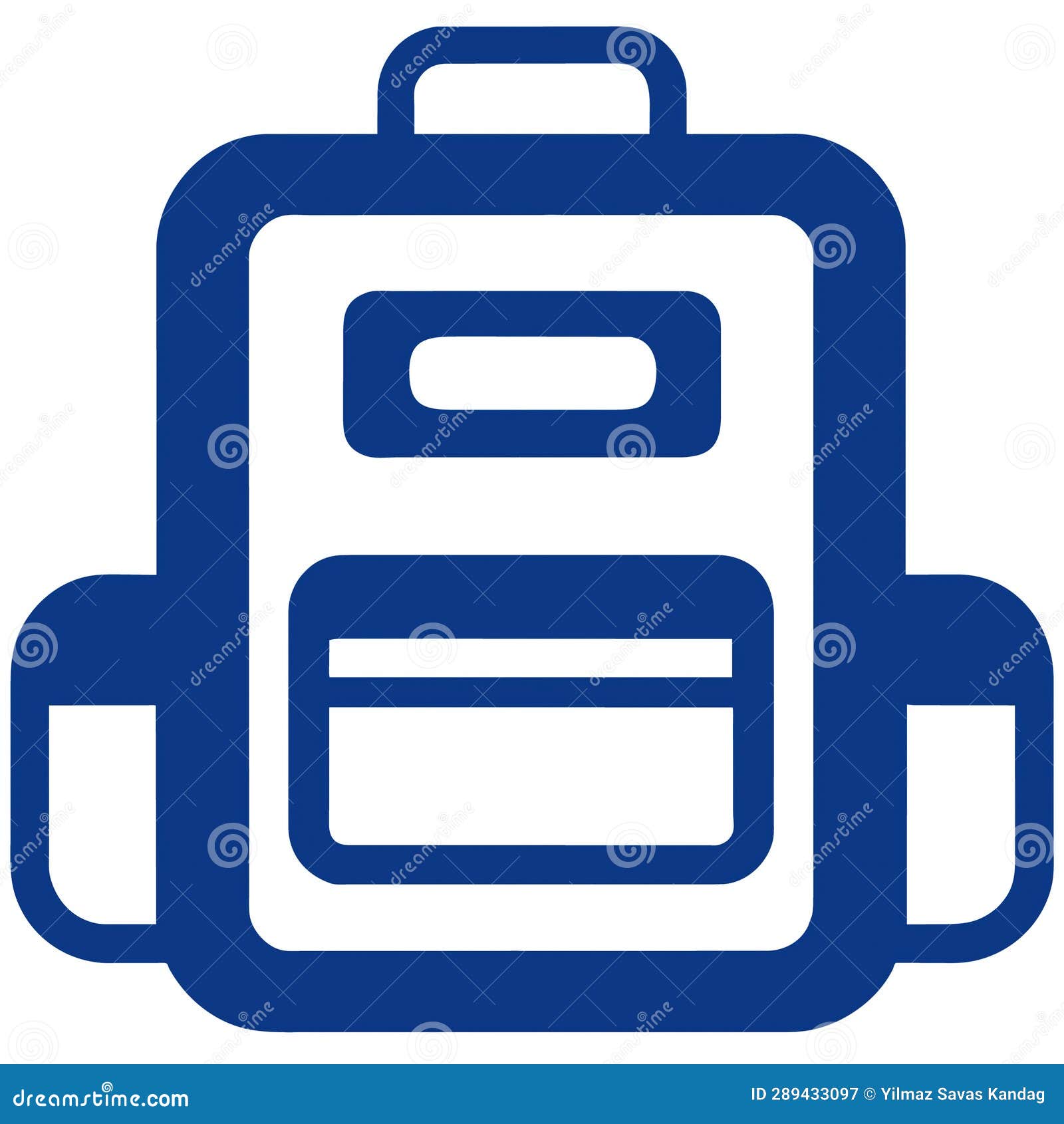 School Backpack Flat Icon. Vector Illustration Stock Illustration ...