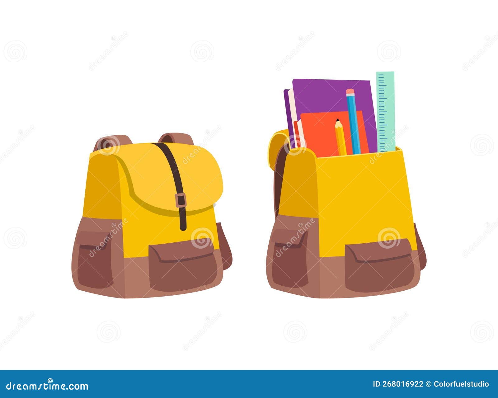 School Backpack with Good Quality with Good Color Stock Illustration ...