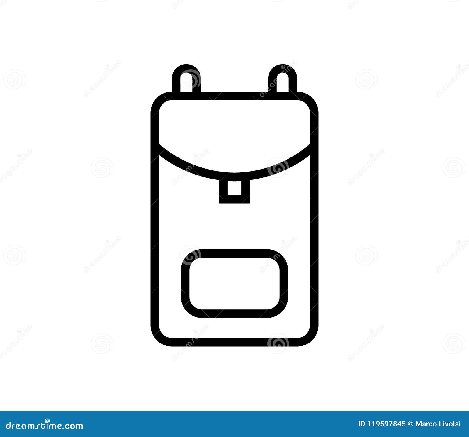 School backpack icon stock illustration. Illustration of white - 119597845
