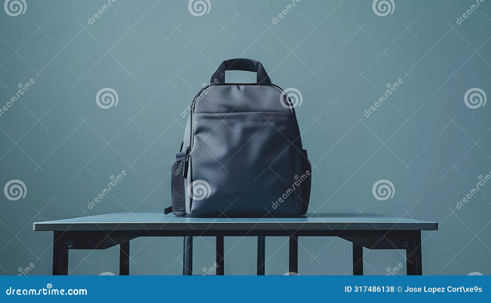 School Backpack Mockup Accentuating Classroom Desk Stock Photo - Image ...