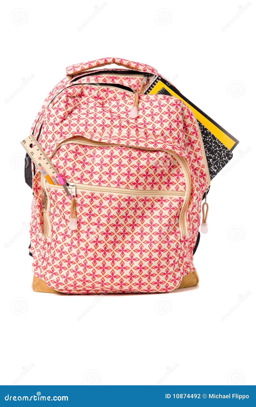 School Backpack Overflowing with Supplies Stock Photo - Image of pens ...
