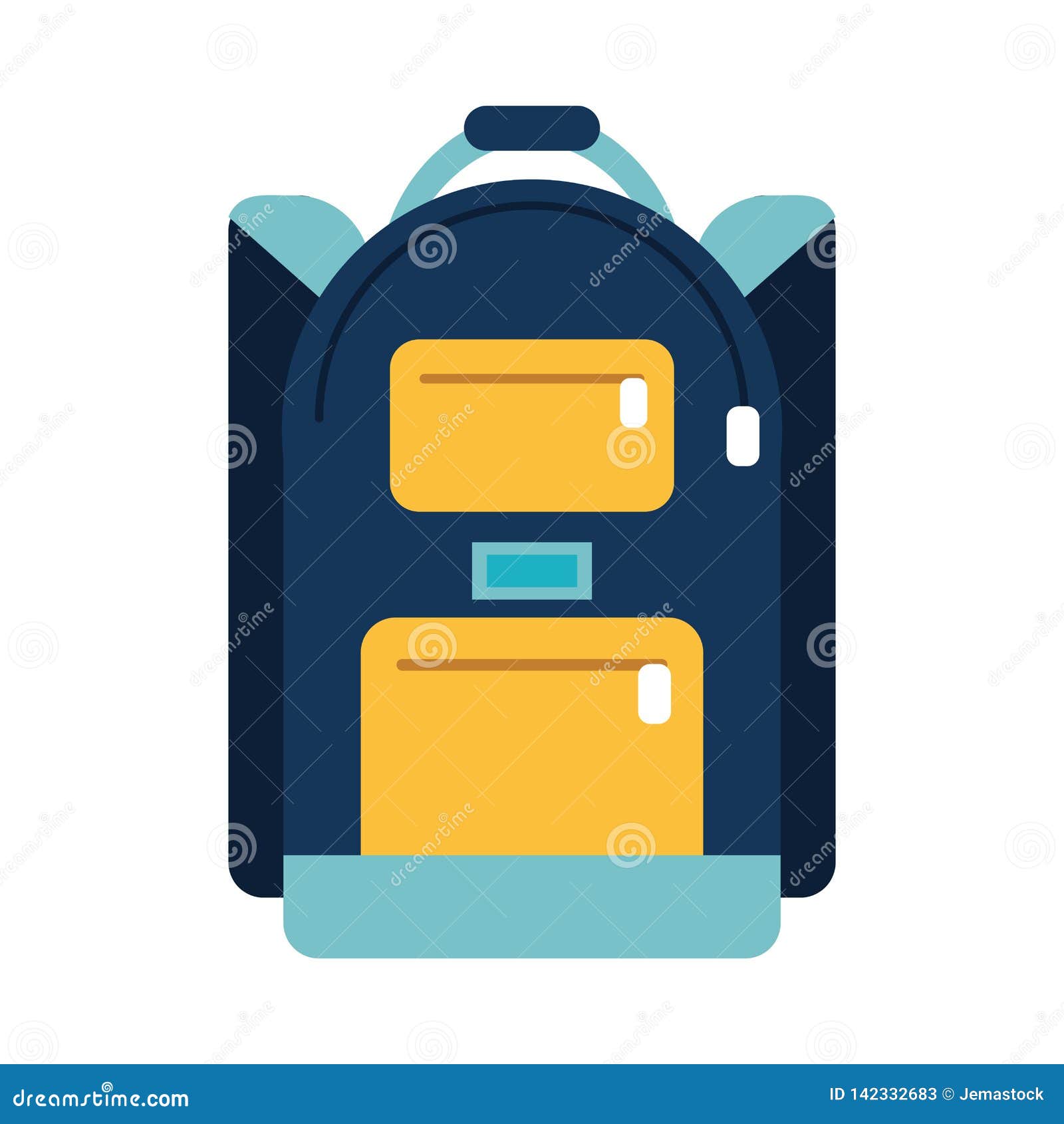 School Backpack Symbol Isolated Stock Vector - Illustration of ...