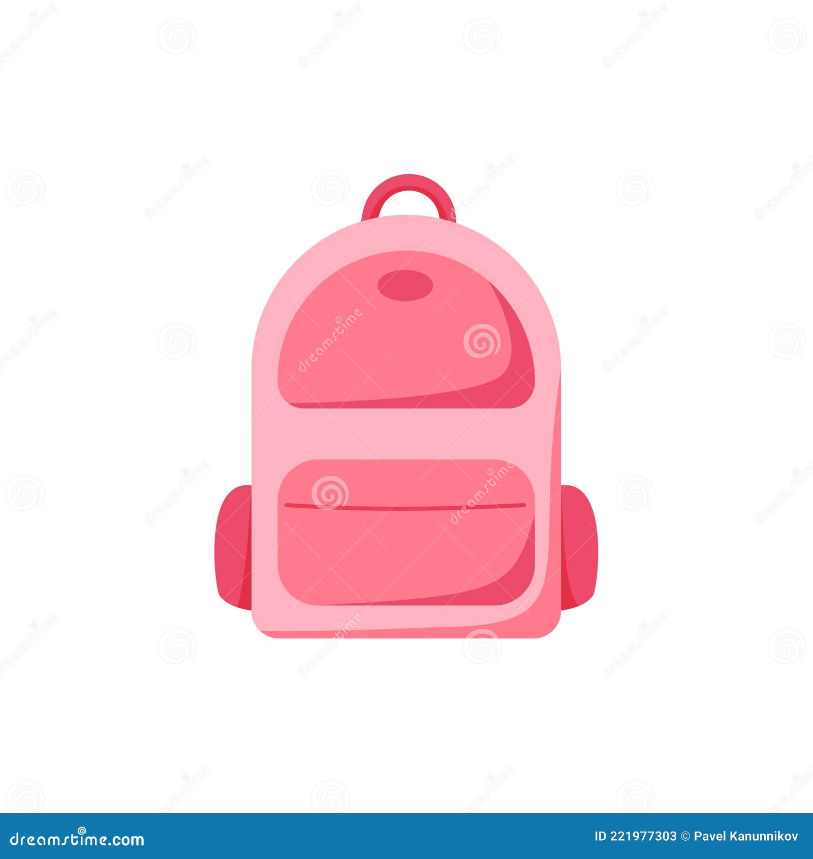 School Backpack Vector Illustration Cartoon Style Stock Vector ...