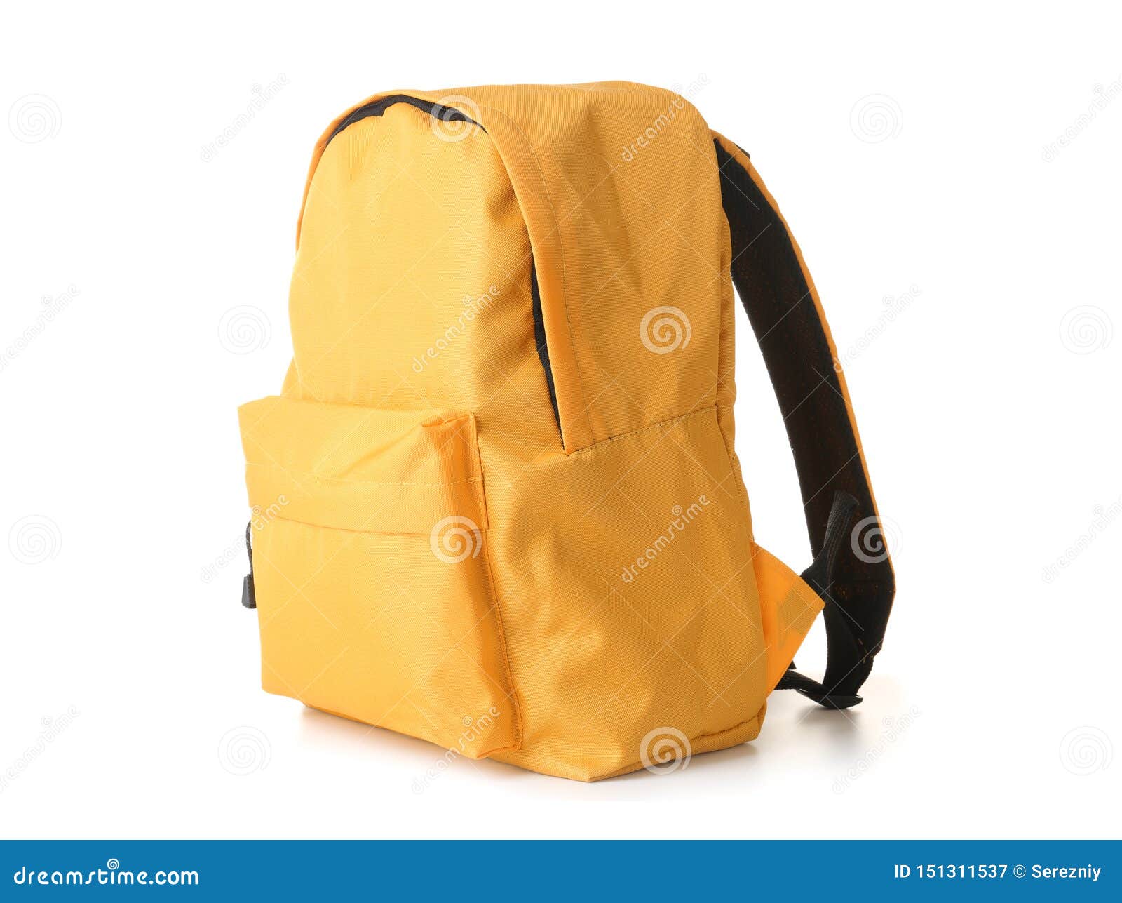 School Backpack on White Background Stock Image - Image of modern ...