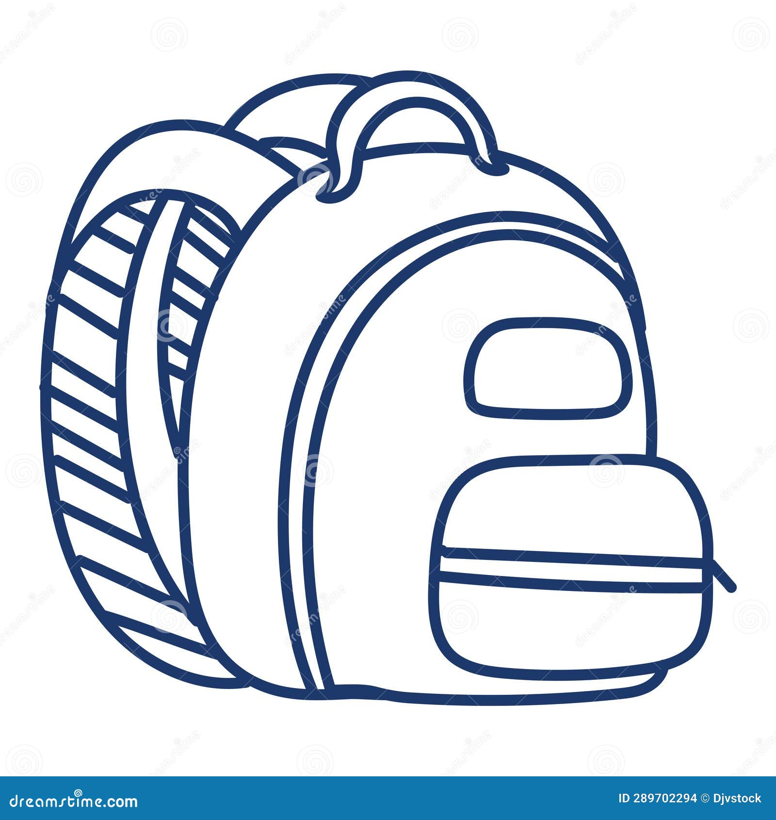 School bag doodle icon stock vector. Illustration of pupil - 289702294