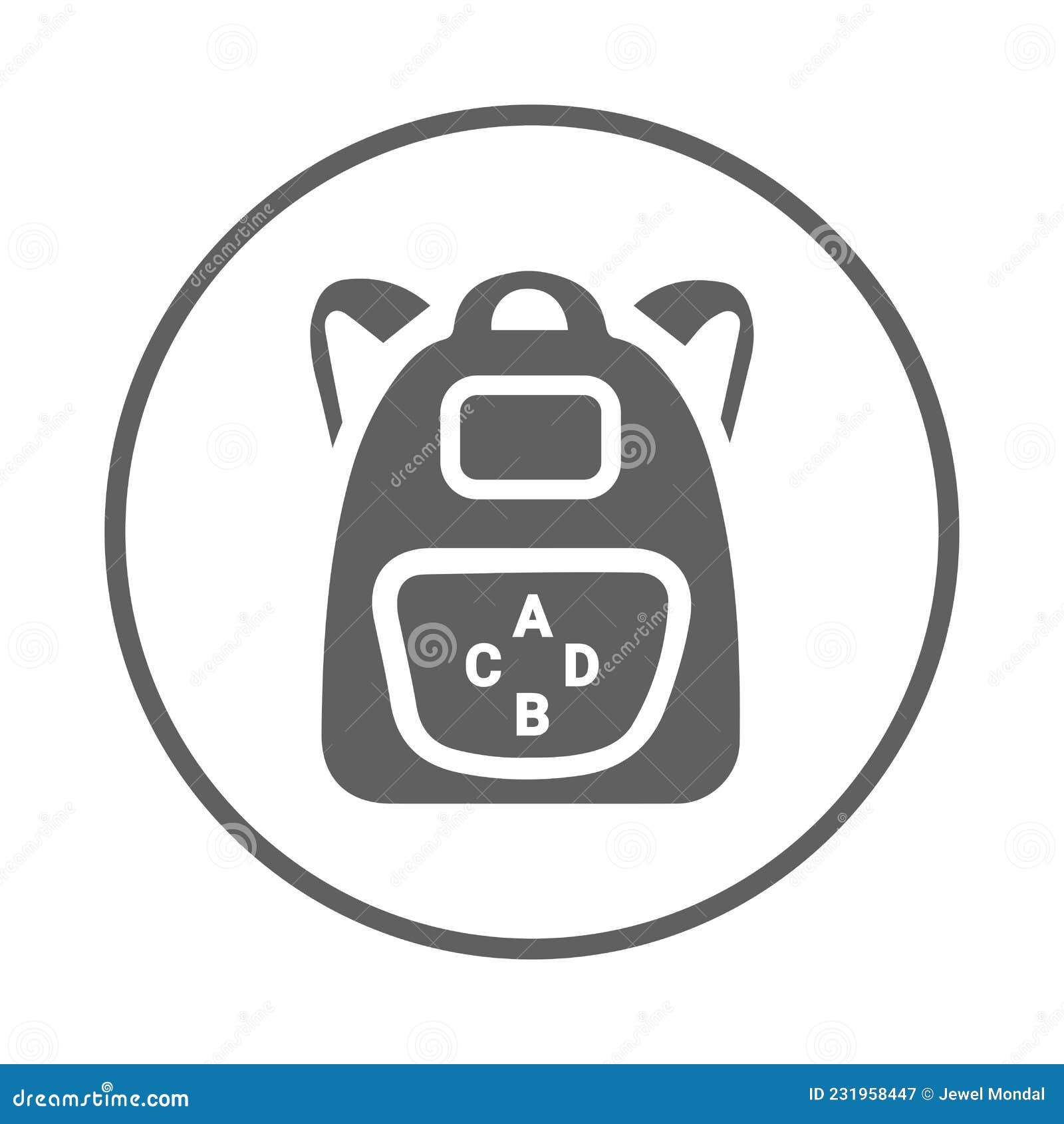 School, Bag, Education, Study, Student Icon. Gray Vector Graphics Stock ...