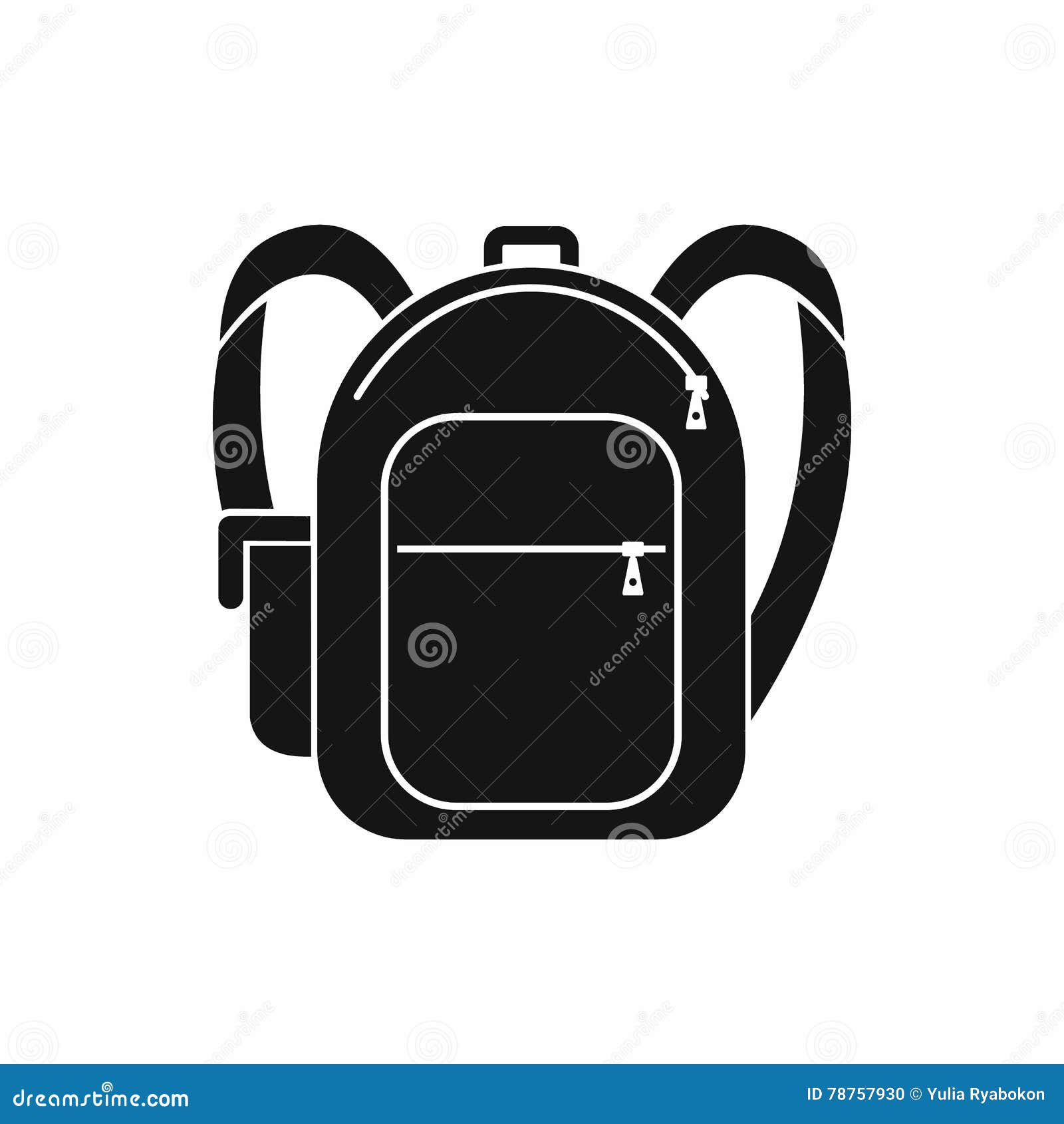 School Bag Icon, Simple Style Stock Vector - Illustration of standing ...