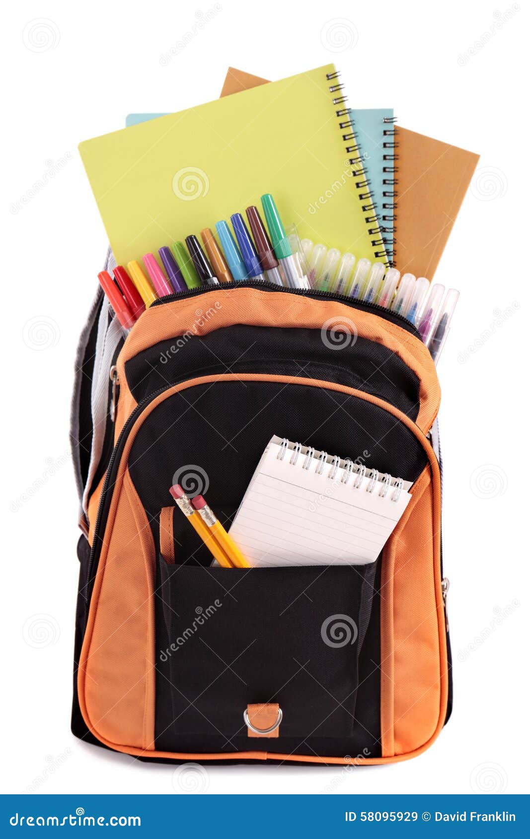 School bag isolated stock image. Image of background - 58095929